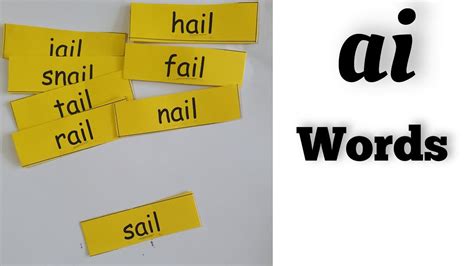 Ai Words Ai Sound Digraph Ai Ai Phonics Ai Sound Words Youtube