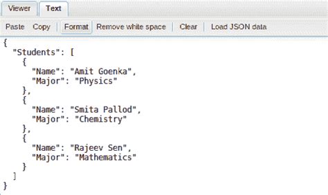 Online JSON Viewer W3resource