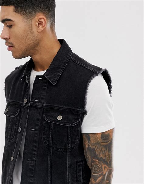 Jean Vest Black For Men