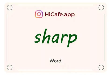 English Word Sharp Meaning And Definition Hicafe