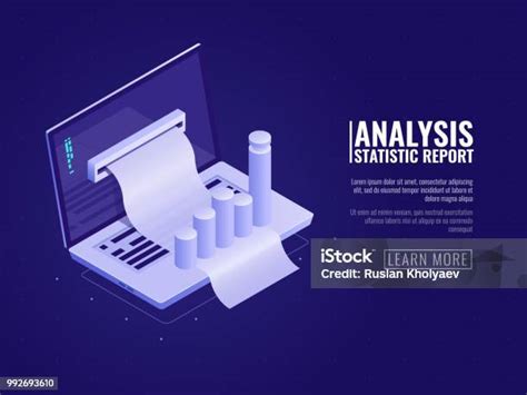 데이터 분석 및 정보 통계 경영 비즈니스 데이터 순서 다이어그램 차트 아이소메트릭 벡터와 노트북 개선에 대한 스톡 벡터 아트 및 기타 이미지 Istock