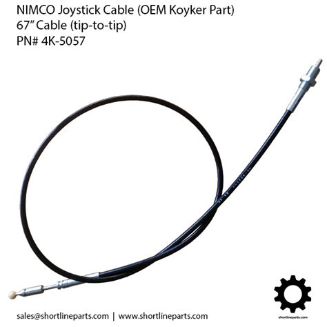 Short Line Parts Nimco 4k 5057 Cable Parts For Koyker Front End Loaders
