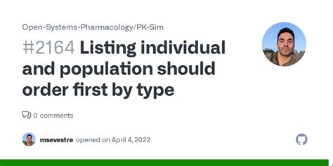Listing Individual And Population Should Order First By Type Issue