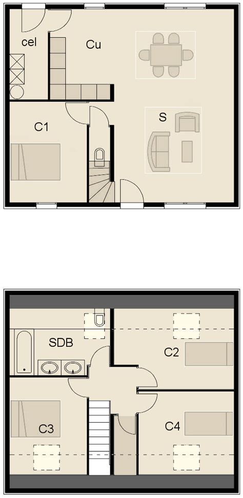 Maison à Ossature En Bois à étage Optimale 8 En Kit Surface