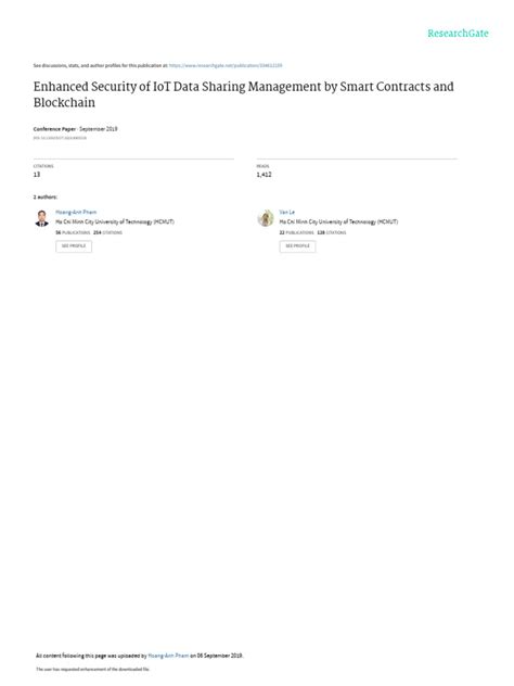 Iscit2019 Pid6072317 Blockchain Iot Pdf Internet Of Things Information And Communications