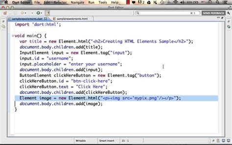Creating Html Elements In Dart Youtube