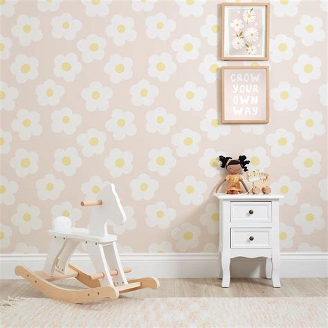 Ditsy Daisy Wallpaper In Soft Peach I Love Wallpaper