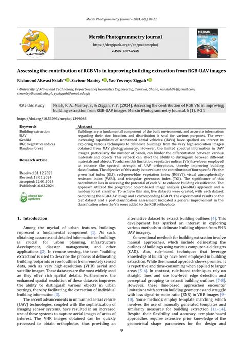 pdf assessing the contribution of rgb vis in improving building