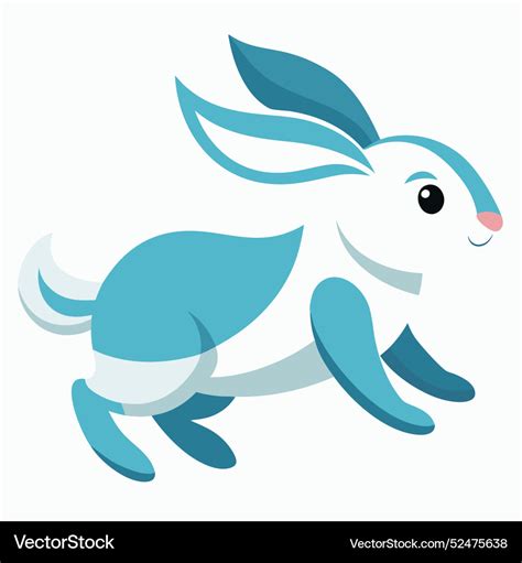 French Lop Rabbit Runs Kawaii Royalty Free Vector Image