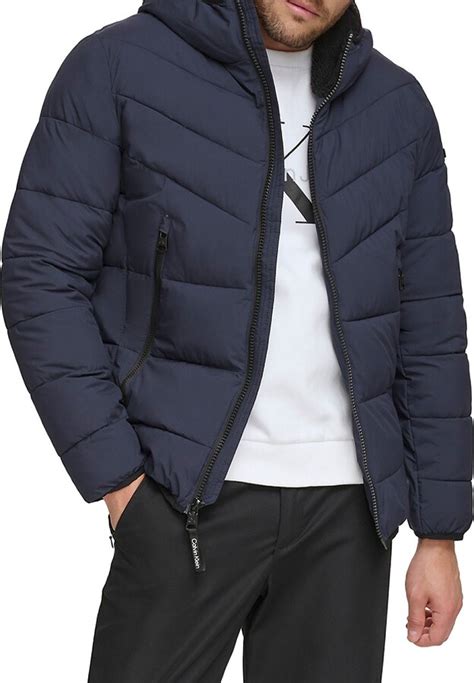 Calvin Klein Faux Fur Hooded PufferJacket ShopStyle Jackets