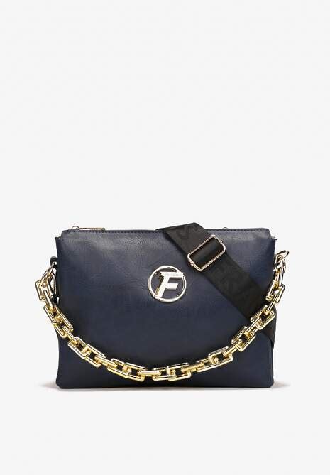 Niebieska Torebka Z Łańcuchem Cella Renee