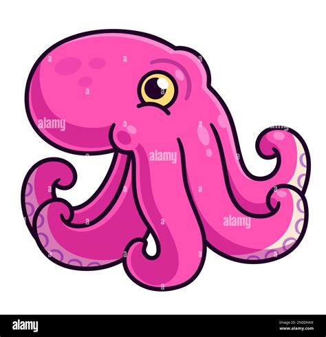 Octopus Cartoon Drawing Isolated Vector Illustration Stock Vector Image And Art Alamy