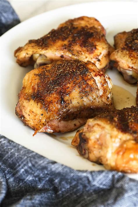 Smoked Chicken Thighs Crispy Skin Reverse Sear Real Simple Good