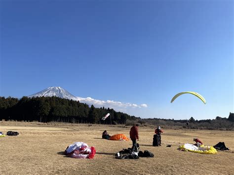 朝霧ツアー2日目 昨日 泉ヶ岳パラグライダースクール
