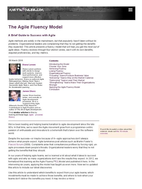 The Agile Fluency Model Pdf Agile Software Development Scrum Software Development