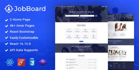 Jobboard Redux React Template