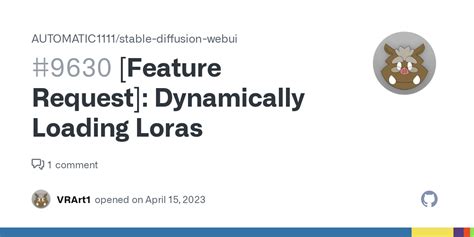 Feature Request Dynamically Loading Loras Issue 9630