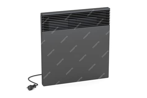 Premium Photo Black Convection Heater 3d Rendering