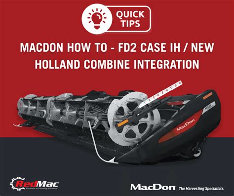 Redmac Ag Services Macdon How To Fd2 Case Ih New Holland Combine Integration