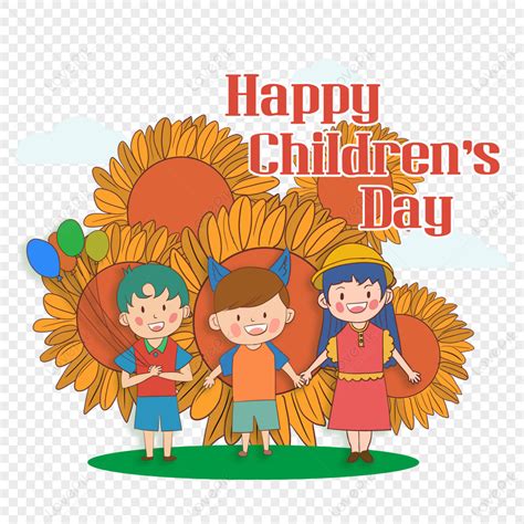 다채로운 어린이 일러스트 날 풍선 하늘만화하얀 Png 일러스트 무료 다운로드 Lovepik