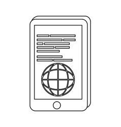 Grated Smartphone Global Programming Code Vector Image