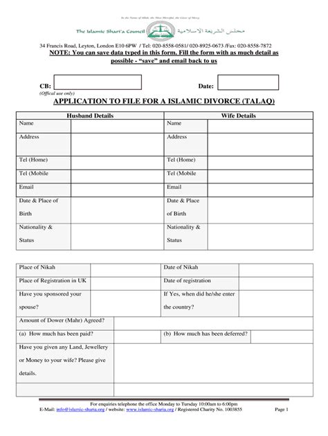 Islamic Divorce Letter Sample Form Islamic Divorce Letter Sample Pdf