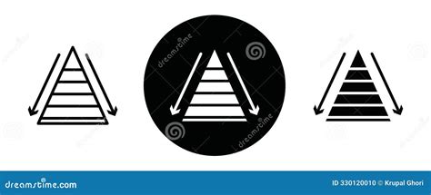 Hierarchy Pyramid Outline Icon Collection Or Set Hierarchy Pyramid