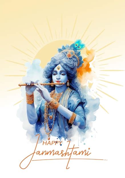 Premium Vector Lord Krishna Playing Bansuri Flute In Religious