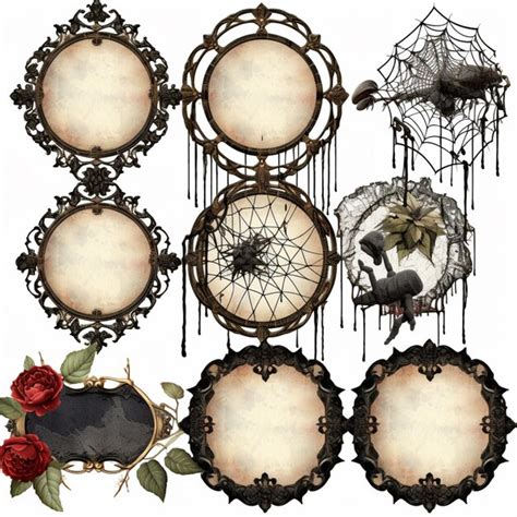 Premium Ai Image A Close Up Of A Bunch Of Frames With A Spider Web