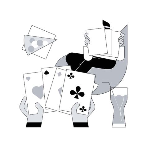 Ilustração em vetor conceito abstrato de cartas de jogar Vetor Premium