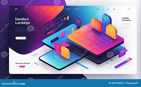 Lustrouslanding Crafting Ui Ux Excellence Ai Generate Stock Illustration Illustration Of