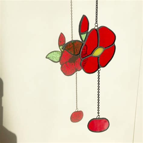 동백이네 스테인드글라스 동백꽃 썬캐쳐 아이디어스 핸드메이드 수공예 수제 먹거리