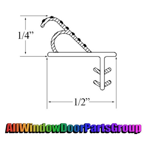 Casement Window Flex Leg Weatherstrip V195 ALL WINDOW DOOR PARTS