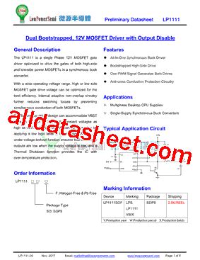 Lp1111 Datasheetpdf Lowpower Semiconductor Inc
