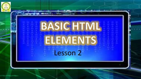 Computer 9 Lesson 2 Basic Html Elementspptx