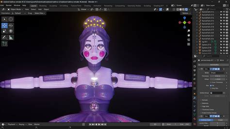 Wip Model Stylized Ballora V2 By Joseggj On Deviantart