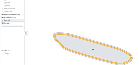 Unable To Select Surface Between Two Offset Splines Onshape