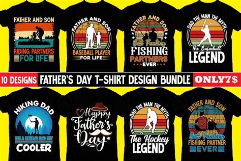 Fathers Day T Shirt Design Bundle Retro Vintage Dad Svg Bundle Dad
