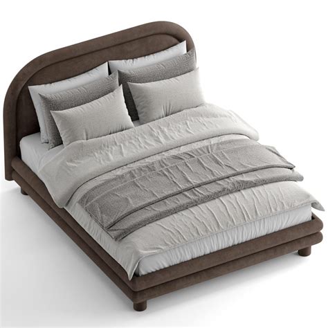 Double Bed 3d Model For Vray Corona