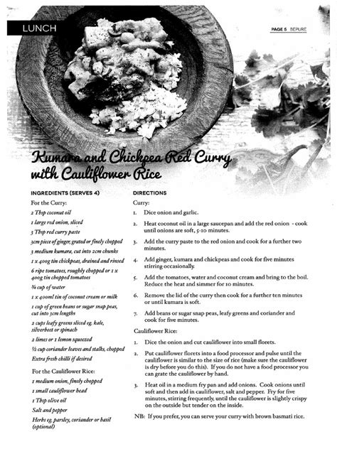 Kumera And Chickpea Red Curry Pdf