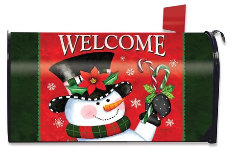 Briarwood Lane Christmas Snowman Welcome Mailbox Cover