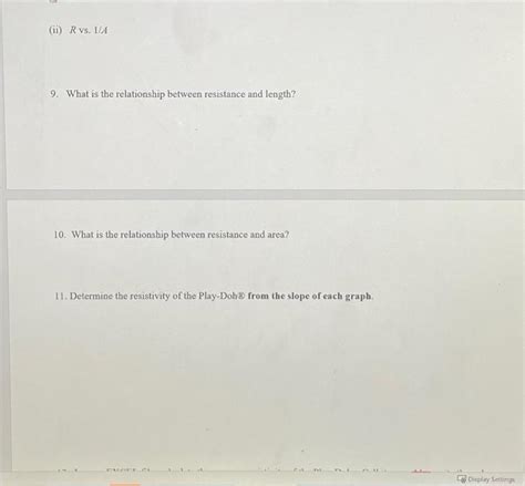 Solved In Part 3 The Length Of The Plah Doh Is Cnstant In