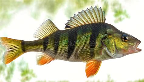 Yellow Perch Perca Flavescens Or Striped American Perch Or