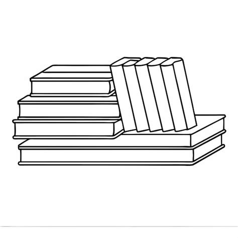 Premium Vector Continuous Single Line Drawing Of A Stack Of Books On
