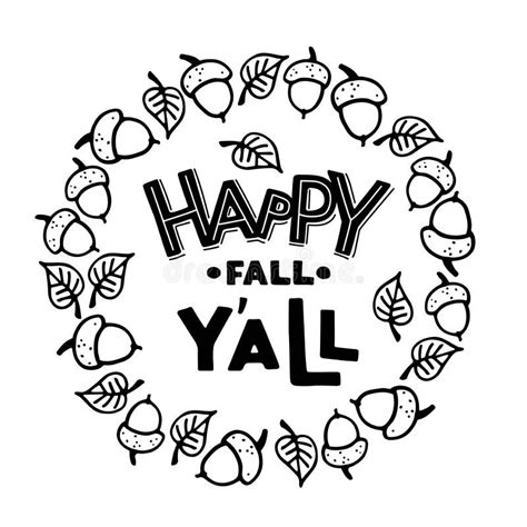 Fall Clipart Black And White Happy Yall Pictures On