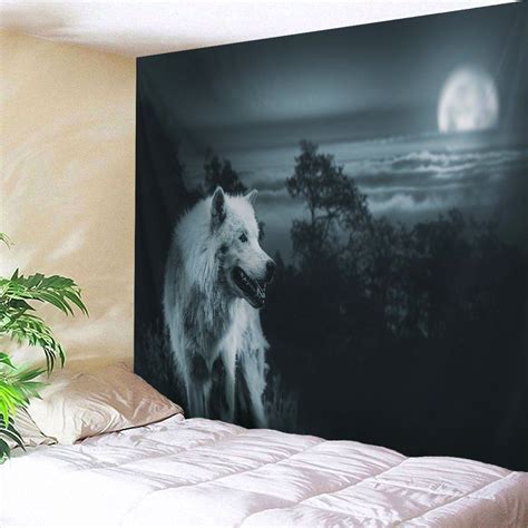 38 Off Wild Wolf Wall Hanging Beach Blanket Tapestry Rosegal