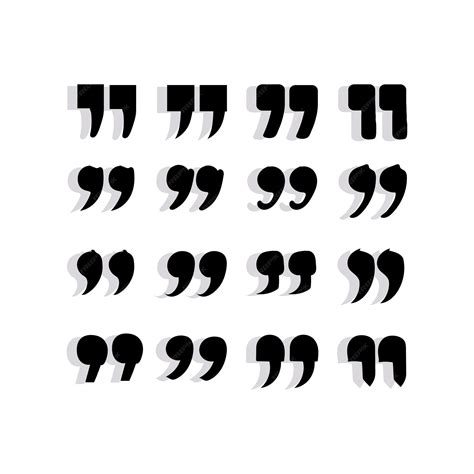 Premium Vector Set Of Quotation Comma Sign Vector