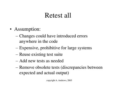 Department Of Computer Science Regression Testing Ppt Download