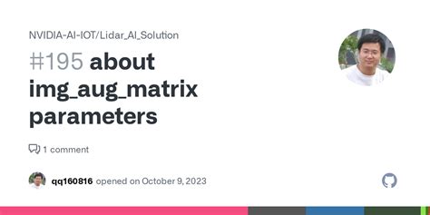 About Img Aug Matrix Parameters Issue Nvidia Ai Iot Lidar Ai