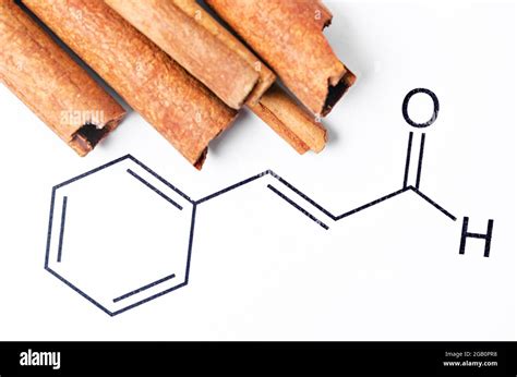 Aromatic Cinnamon And Cinnamaldehyde Chemical Structure And Formula